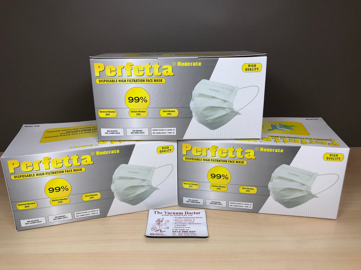 50 Pack Disposable Level 2 TGA Approved NonSterile Surgical Face Masks ...