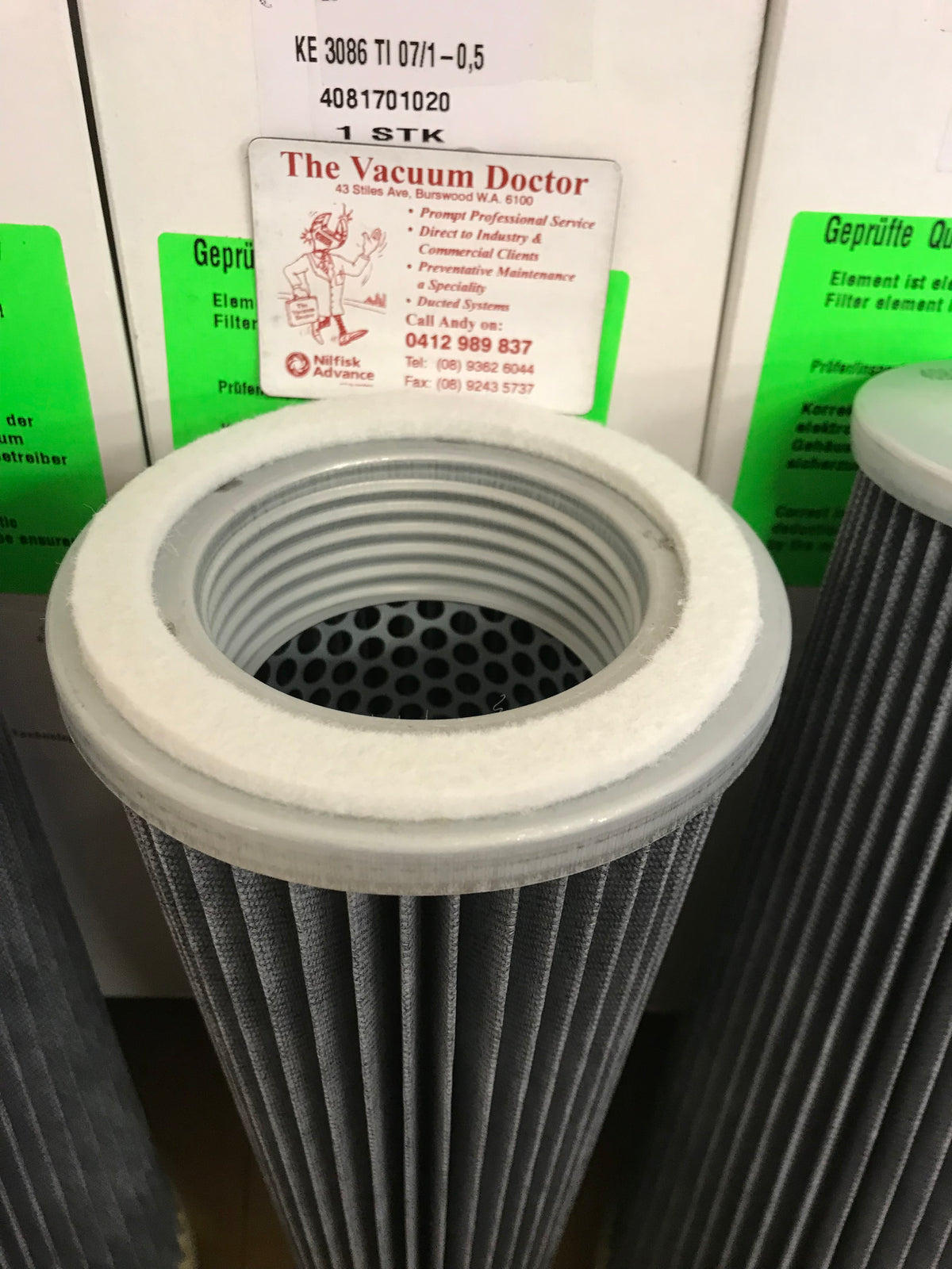 NilfiskCFM T40 W Infiniclean Antistatic Polyester Conical Filter Cart ...