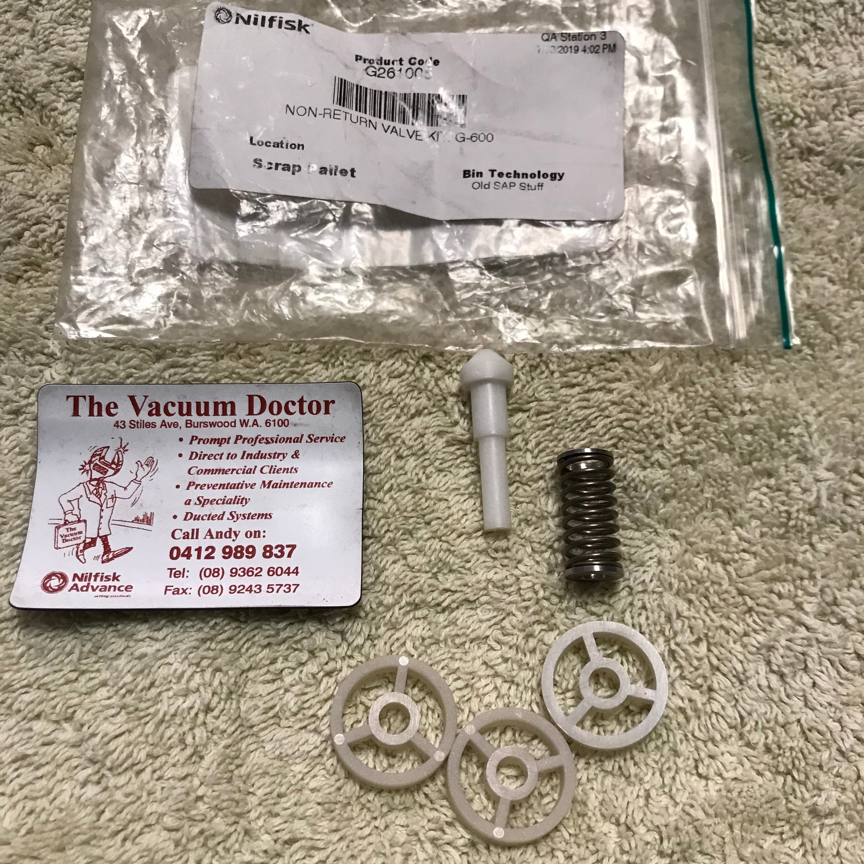 Gerni G600 and Gerni G6900 Pressure Washer Non-Return Valve Kit — TVD ...