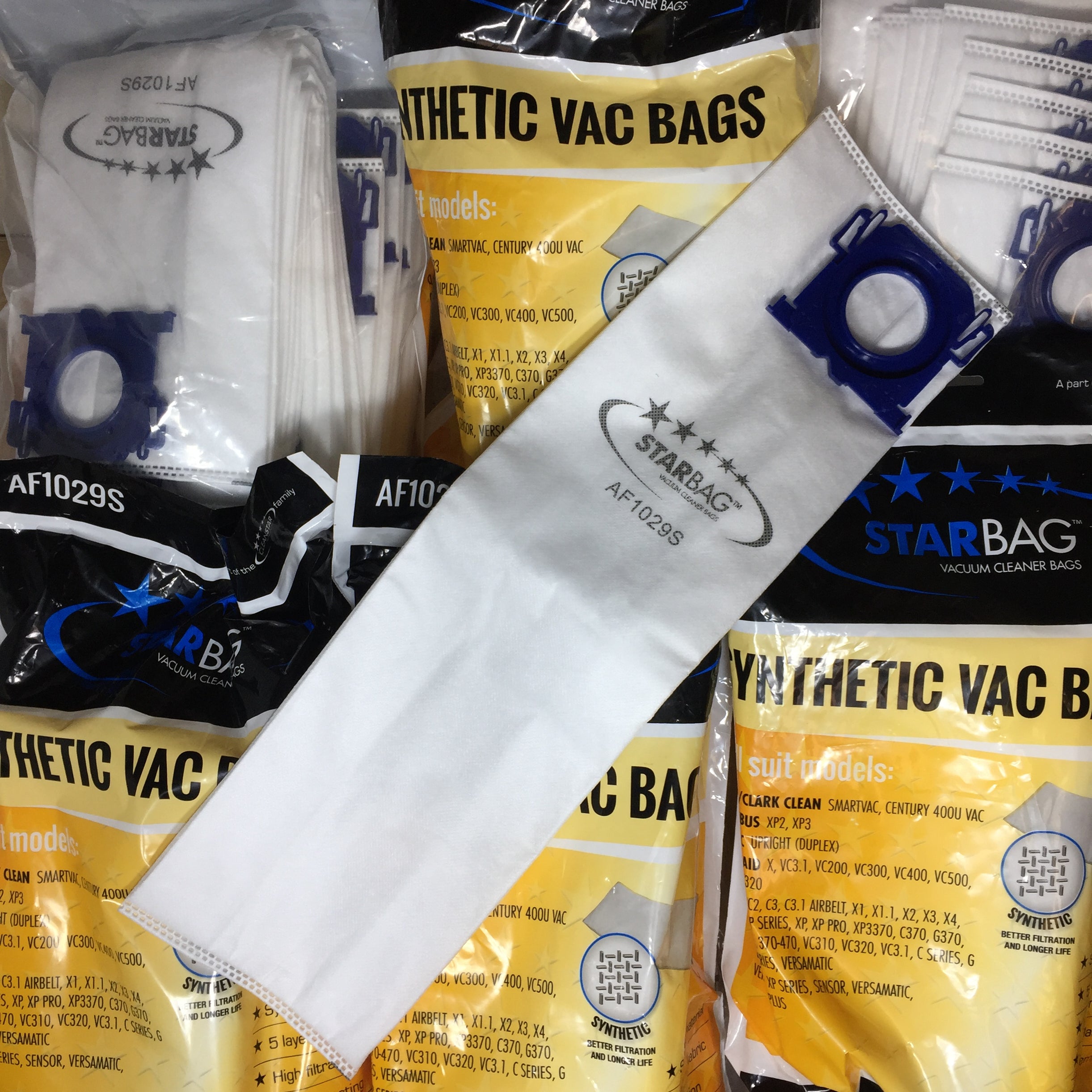 Starbag 10Pk Synthetic Upright Vacuum Dustbags In Windsor Sensor Style ...