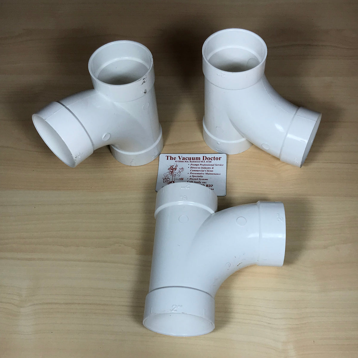 Central Ducted Vacuum Cleaning System Sweeping 50mm PVC T Junction ...